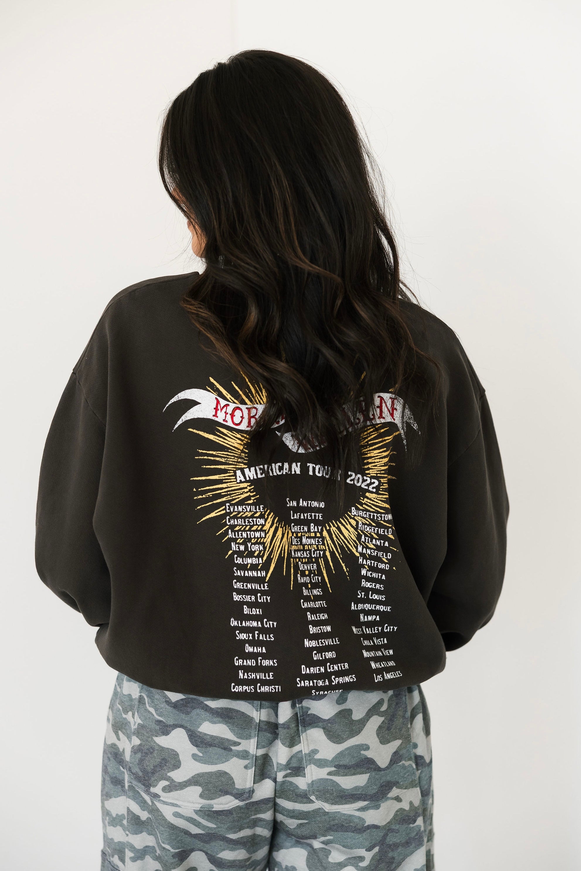 Morgan Wallen Classic Eagle Oversized Crew Sweatshirt Lexi Jade's Boutique