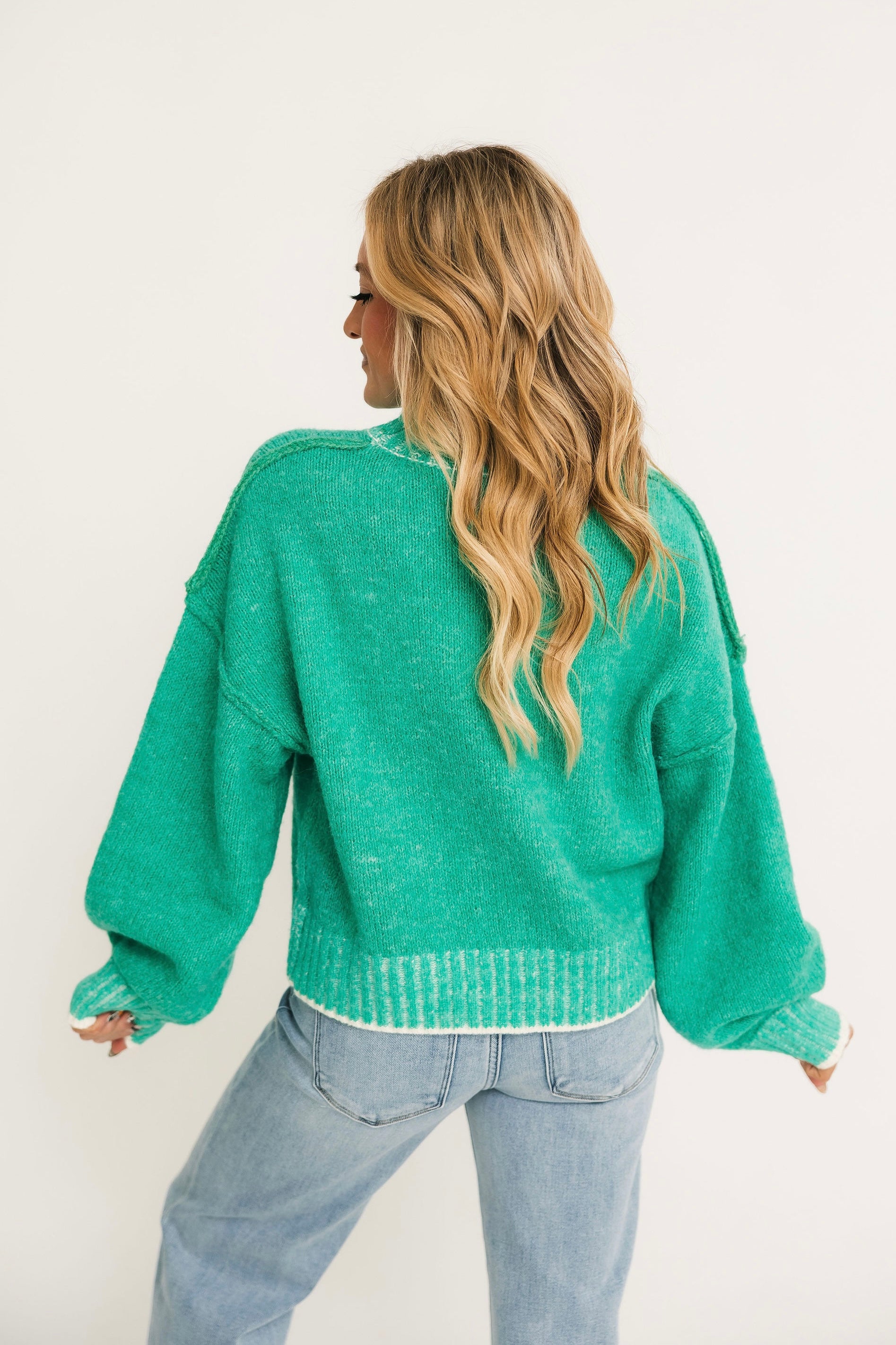 Sunday Stroll Sweater | Green Lexi Jade's Boutique