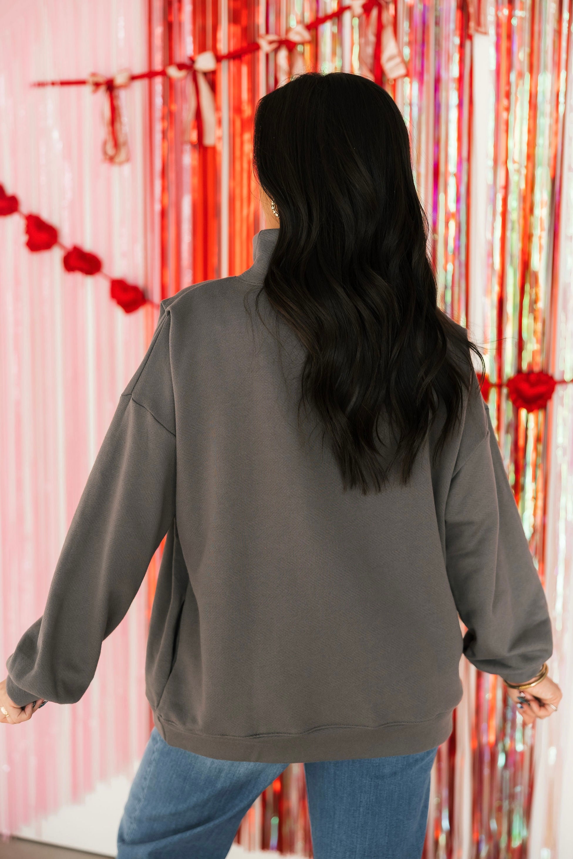 Love Graphic Mock Neck Sweatshirt Lexi Jade's Boutique