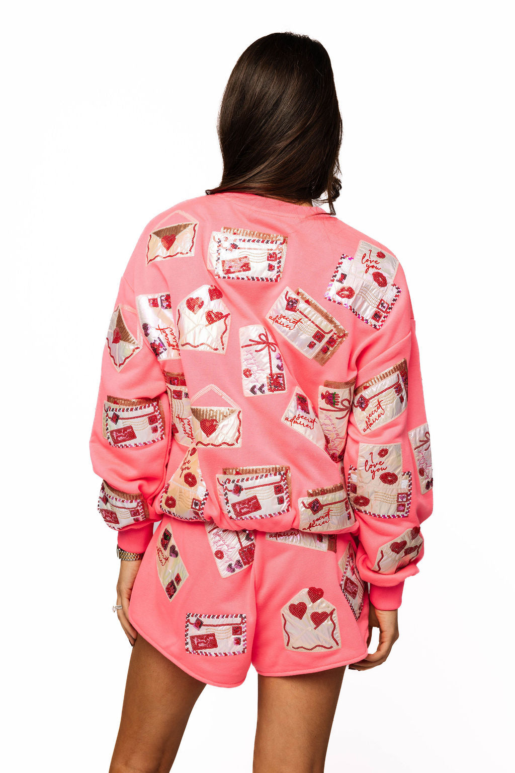 Neon Pink Love Letters Sweatshirt | Queen Of Sparkles Lexi Jade's Boutique